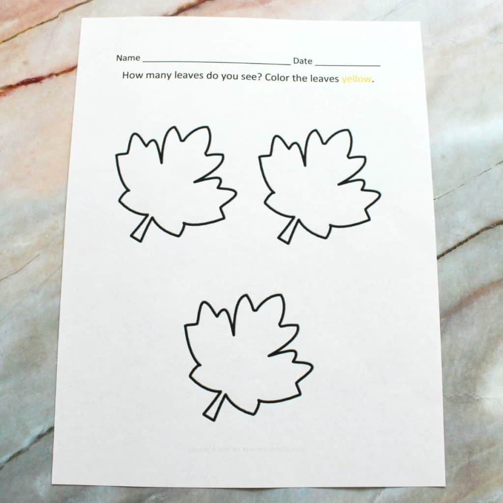 Free Counting and Coloring Fall Printable Pack for Preschoolers – AHWZ