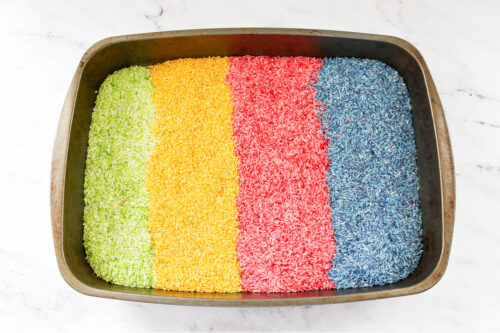 Sensory Rice Bin - How to Make Colored Rice – AHWZ