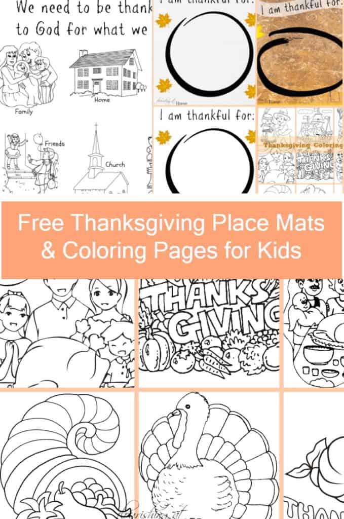 Free Thanksgiving Day Place Mats & Coloring Pages for Toddlers ...