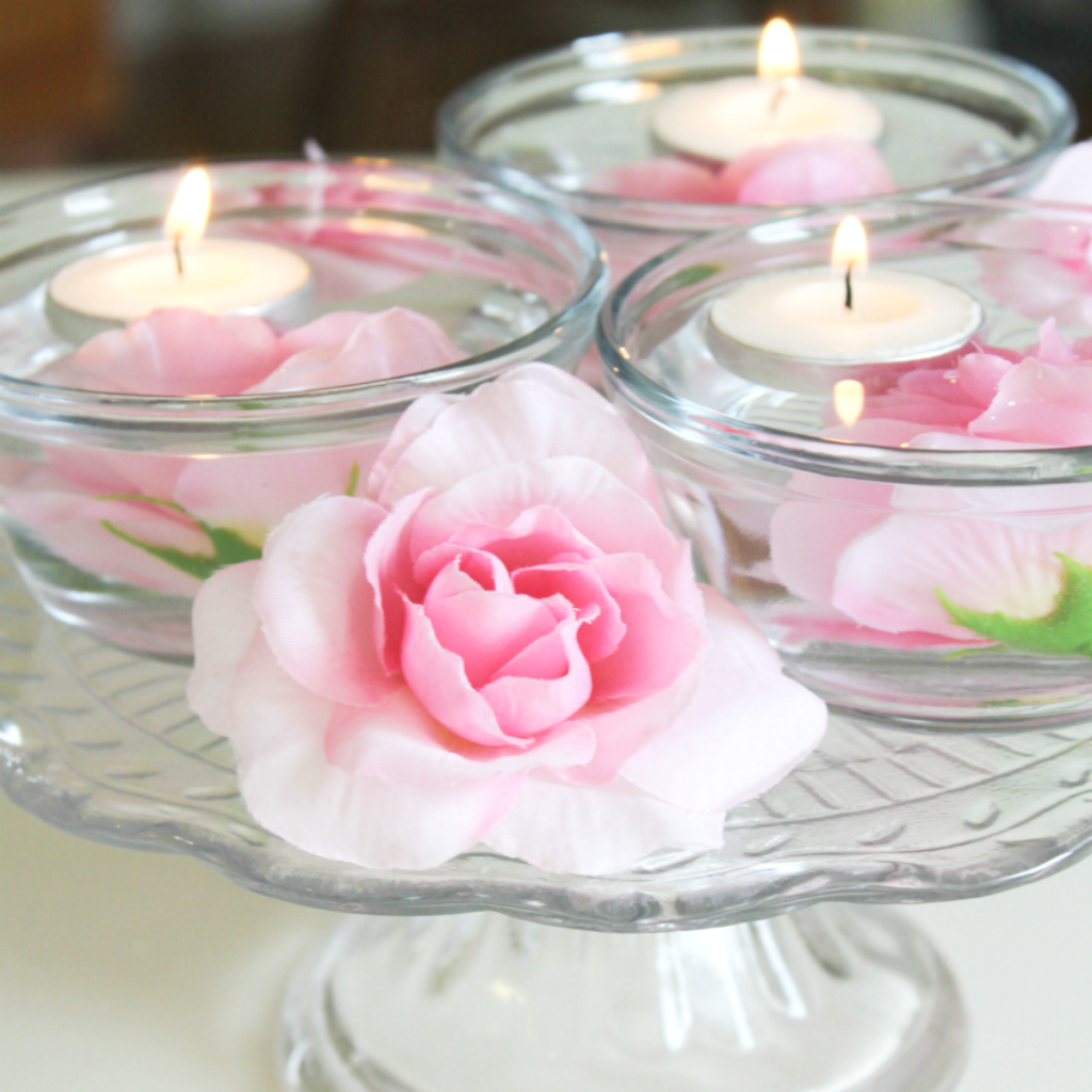 Pretty in Pink Spring Floating Candle Centerpiece – AHWZ