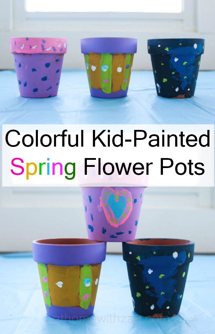 Colorful Kid-Painted Spring Flower Pots – AHWZ – Home