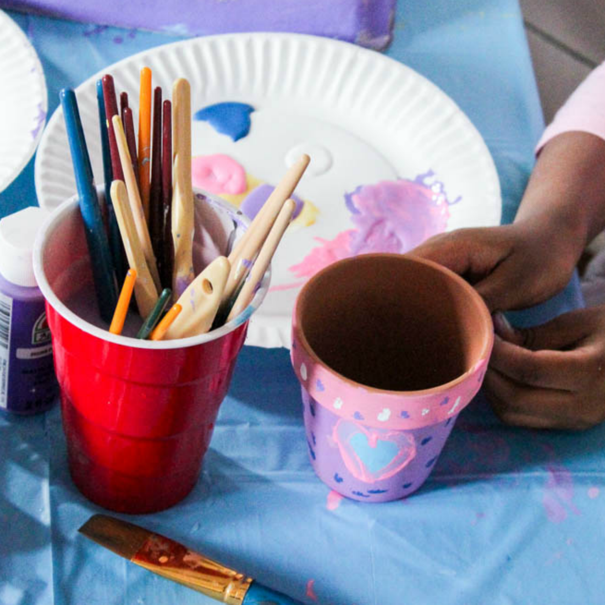 Colorful Kid-Painted Spring Flower Pots – AHWZ – Home