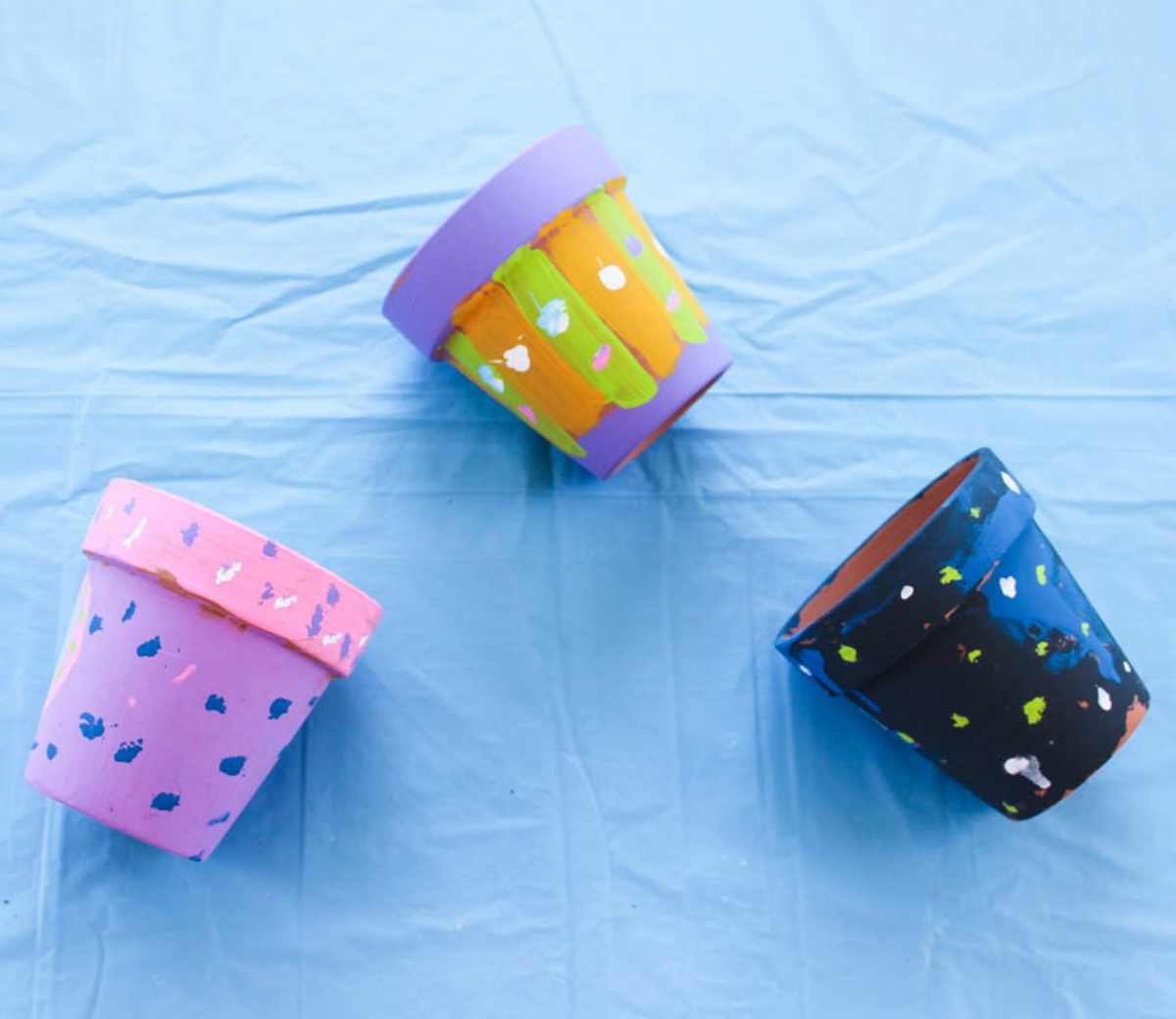 Colorful Kid-Painted Spring Flower Pots – AHWZ – Home