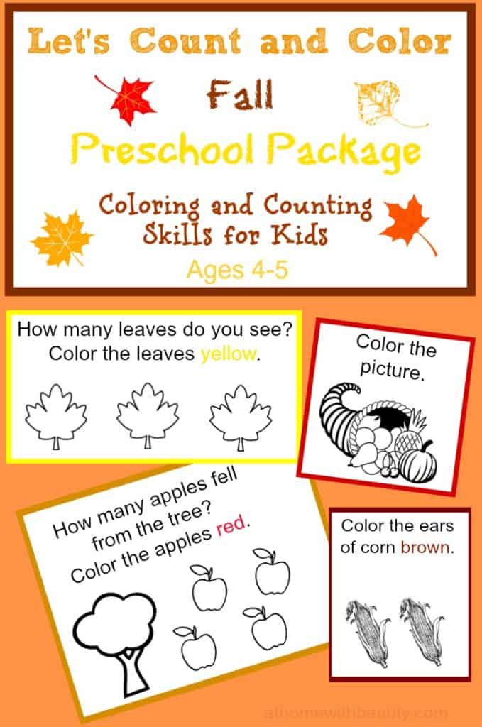 Let's count and color - Preschool - Kindergarten - Printable Pack ...