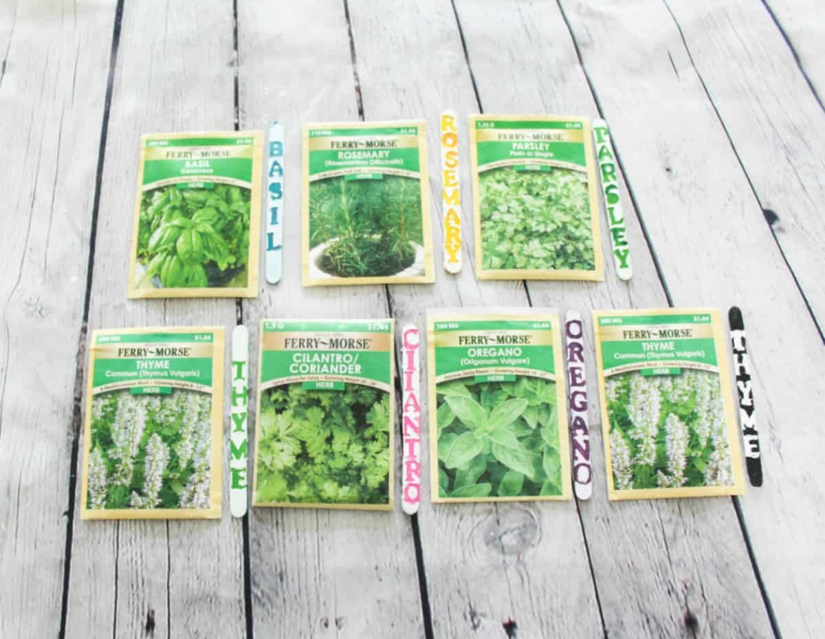 DIY Herb Labels - Popsicle Stick Herb Labels - How to Make Herb Labels ...