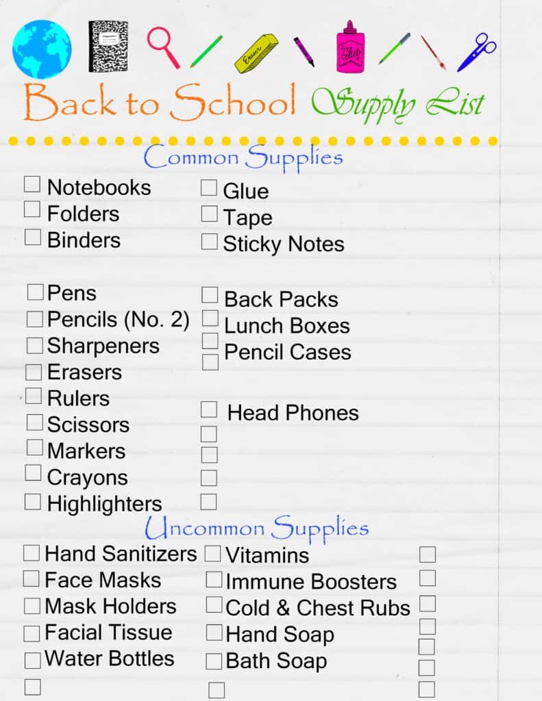 Back to School Supply Lists & Must Haves with Printables – AHWZ