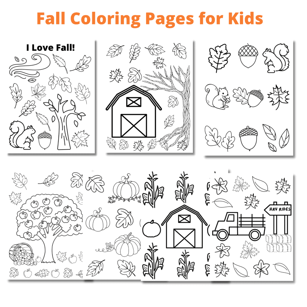 Fall Coloring Pages Printables - Autumn Coloring Books - Fall ...