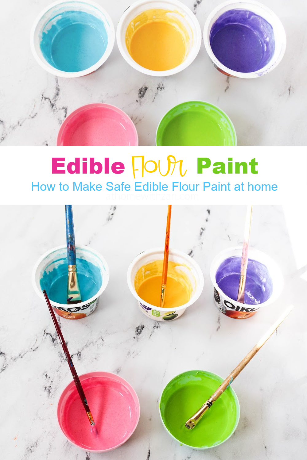 Flour Paint Recipe -Toddler Paint Ideas - How to Make Edible Paint ...