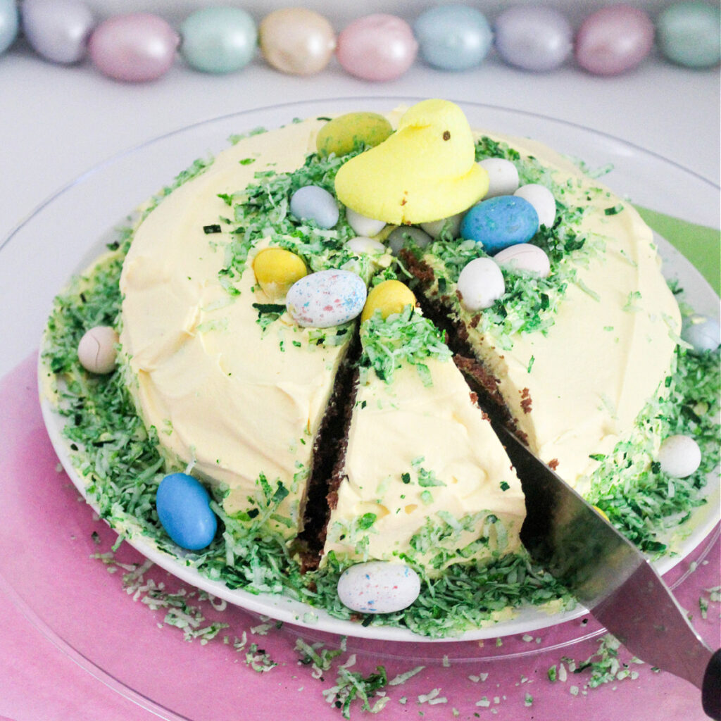 Chick-in-a-Nest Easter Chocolate Cake – AHWZ