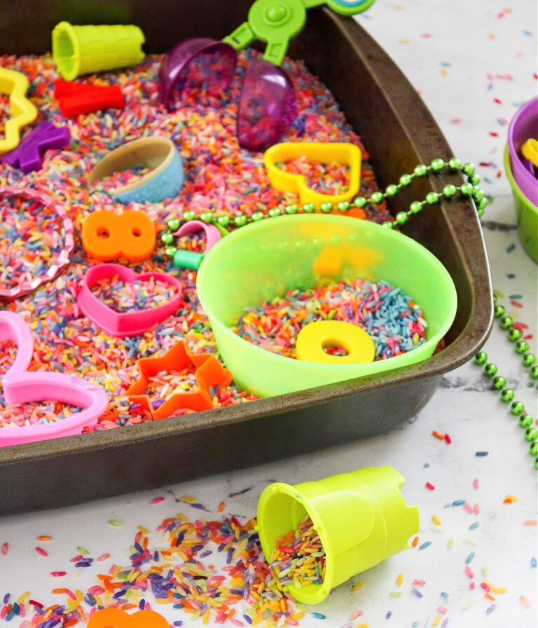 Sensory Rice Bin - How to Make Colored Rice – AHWZ