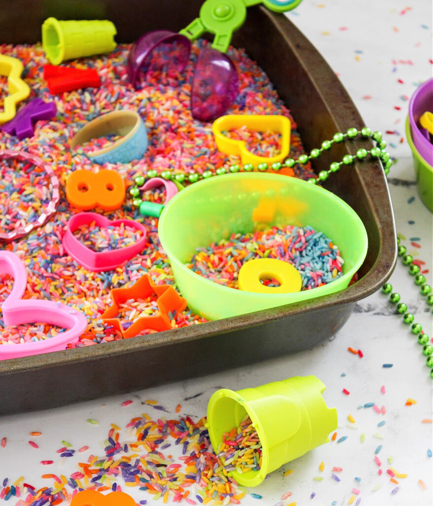 Sensory Rice Bin - How to Make Colored Rice – AHWZ