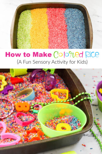 Sensory Rice Bin - How to Make Colored Rice – AHWZ