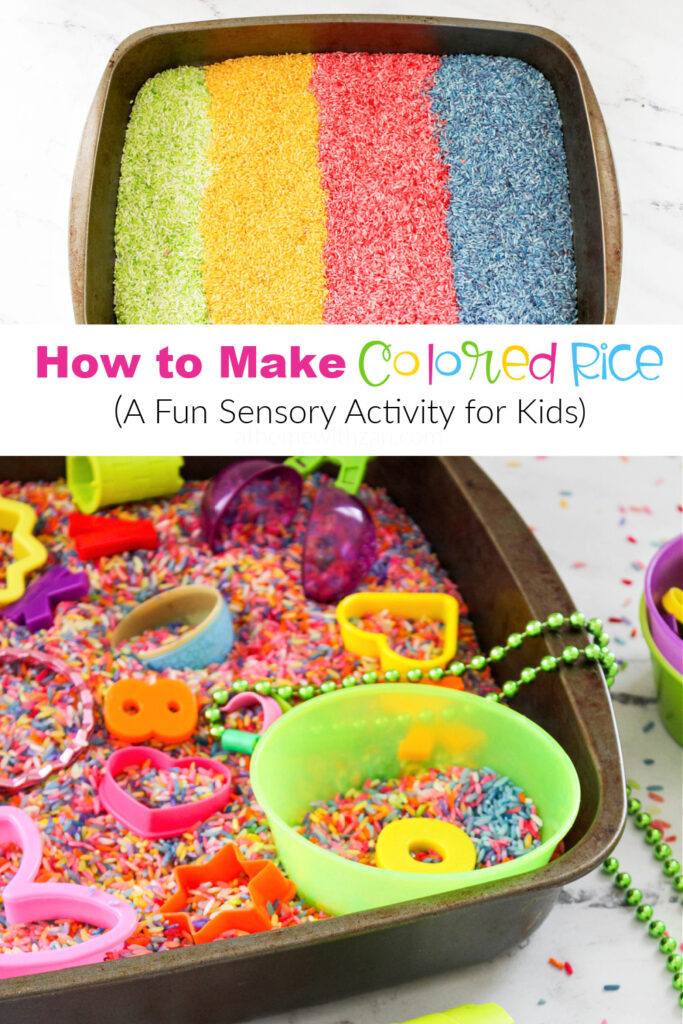 Sensory Rice Bin - How to Make Colored Rice – AHWZ