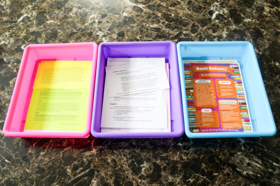 School Paper Bin Organizer – AHWZ