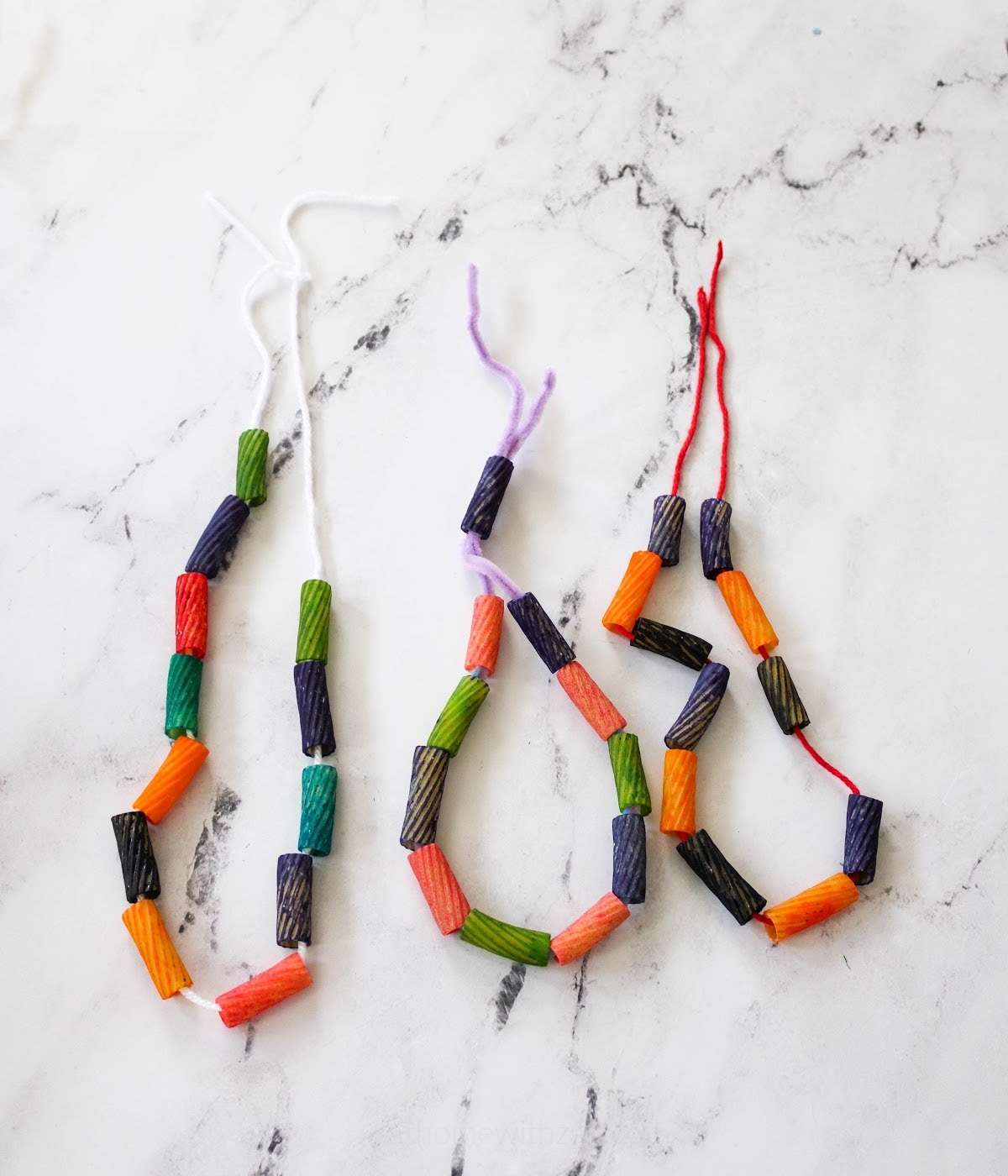 Rigatoni-Pasta-Necklace-Edible-Necklaces-Kids-Activities-Kids-Crafts ...